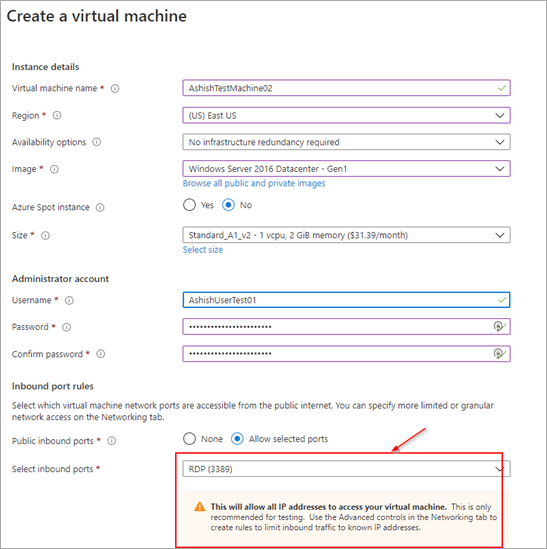Azure Policy – Deny creation of virtual machines without IP restriction ...